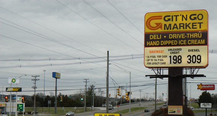 Gas sells for less than $2 per gallon in Clinton, Anderson County