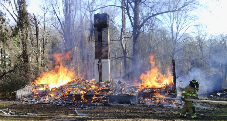 Firefighters train in house fire on Waddell